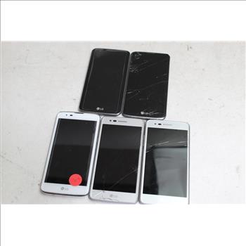 LG Cell Phone Lot, 5 Pieces, Sold For Parts | Property Room