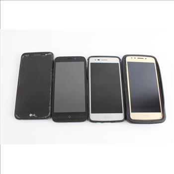 LG & Other Brands Cell Phone Lot, 4 Pieces, Sold For Parts | Property Room