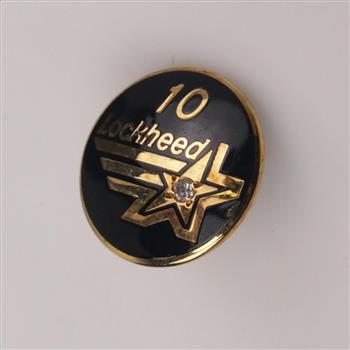 Lockheed Diamond 10kt GP Pin | Property Room