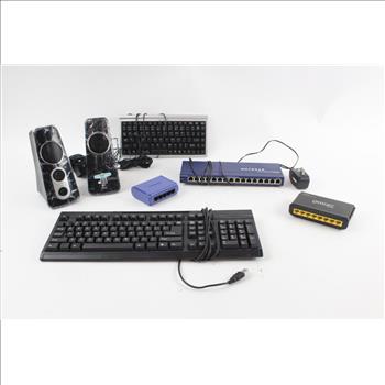 Logitech And Other Keyboards, Speakers And Routers, 25+ Pieces ...