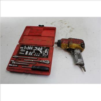 Mac Tools AW434 Air Wrench, Snap On Socket Set | Property Room