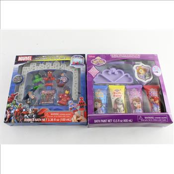 Marvel Bathtub Finger Puppets And Disney Sofia The First Bath Time ...