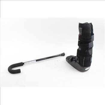Maxtrax Walking Boot And Medline Cane, 2 Pieces | Property Room