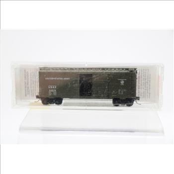 Micro Trans Line 30' Standard Box Car, Single Door USA ARMY | Property Room
