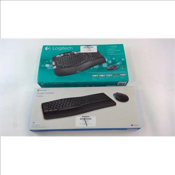 Microsoft Comfort Desktop And Logitech Wireless Mk550 Keyboard ...