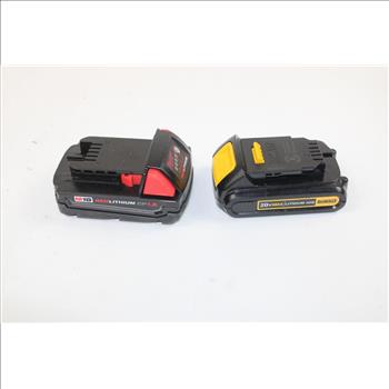 Milwaukee 1.5Ah M18 Li-Ion Battery Pack 48-11-1815 And DeWalt 20V Li ...