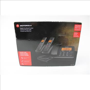 Motorla Digital Cordless/ Corded Combo Phones W/ Answering Machine ...