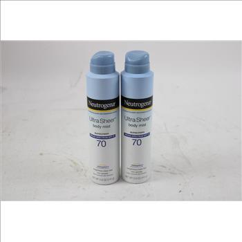 Neutrogena Ultra Sheer Body Mist Sunscreen , 4 Pieces, 70/100+ SPF, 5 ...