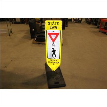 Omni-Ped Pedestrian Sign With Universal Portable Base | Property Room