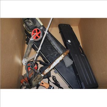 Pallet With Chainsaw, Rifle Cases & More, 5+ Pieces | Property Room