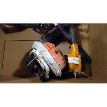 Pallet With Gas Blowers & Plastic Grille, 4 Pieces | Property Room