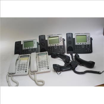 Panasonic, Cisco Phones 5 Pieces | Property Room