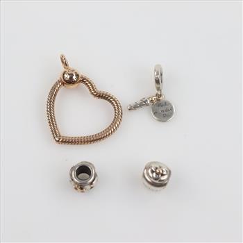 Pandora Sterling Silver GP Jewelry, 4 Pieces | Property Room