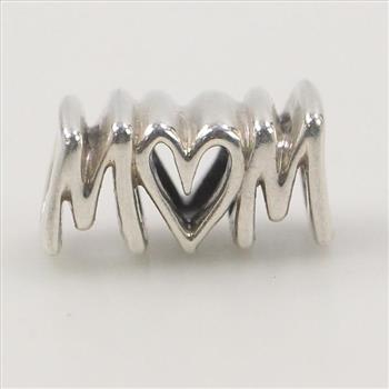 Pandora Sterling Silver Mom Script Charm | Property Room