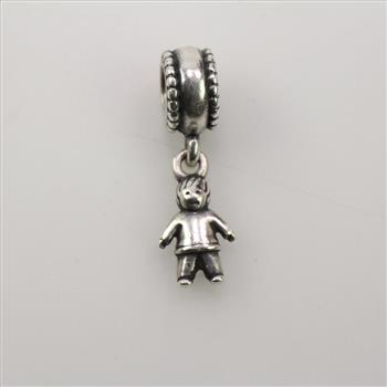 Pandora Sterling Silver "My Little Boy" Dangle Charm | Property Room