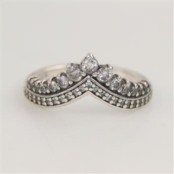 Pandora Sterling Silver Princess Wishbone Ring | Property Room