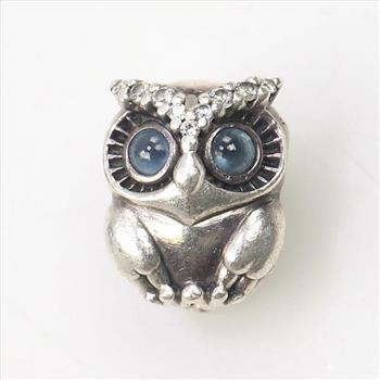 Pandora Sterling Silver Sparkling Owl Charm | Property Room