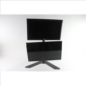 Proscan 23.6" LED TV And HP 21.5" LCD Computer Monitor On Stand ...