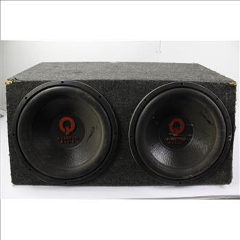 Quantum Audio Speakers In Speakerbox | Property Room