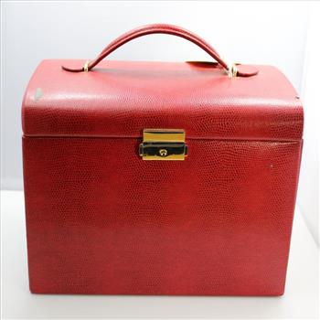 Red Leather Jewelry Box | Property Room