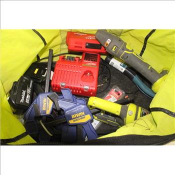 Ryobi Bag, With Work Lights, Grinder,and More | Property Room