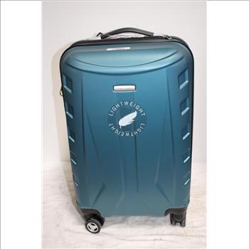 Samsonite Androla DLX 4-Wheel Hardshell Rolling Suitcase, Blue ...