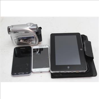 Samsung Phones, Jvc Video Recorder, Tablet Unknown Brand, 4 Pieces ...