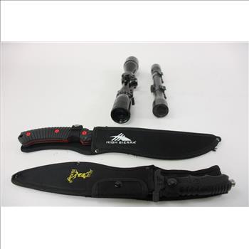 Scopes And Hunting Knives, 4 Pieces | Property Room