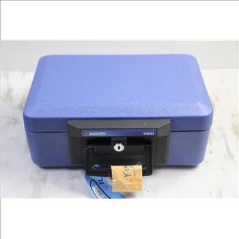 Sentry 1100 Portable Fire Safe Security Box Chest Lockbox With Handle ...