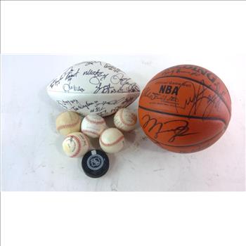 Signed Sports Balls. 8 Pieces | Property Room