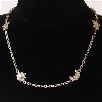 Silver 21g Judith Ripka Sun, Moon, And Stars Necklace | Property Room