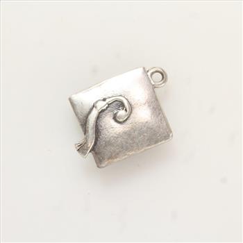 Silver 2g James Avery Graduation Cap Charm | Property Room