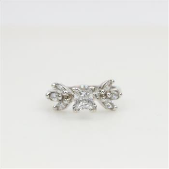 Silver Clear Stone Engagement Ring | Property Room