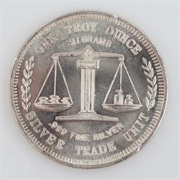 Silver Trade Unit Fine Silver 1 Troy Oz. Round | Property Room