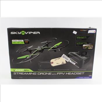 Sky Viper Streaming Video Quadcopter W/ FPV Headset | Property Room