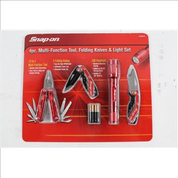 Snap-On Multi-Function Tool, Folding Knives & Light Set | Property Room
