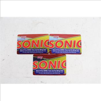 Sonic Gift Cards, $45.71, 3 Pieces | Property Room