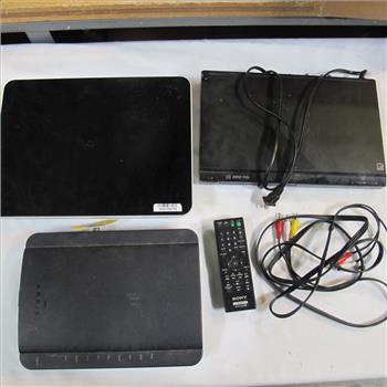 Sony DVD Players And Arris Modem Router, 3 Pieces | Property Room