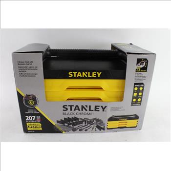Stanley Black Chrome Universal Mechanics Tool Set | Property Room