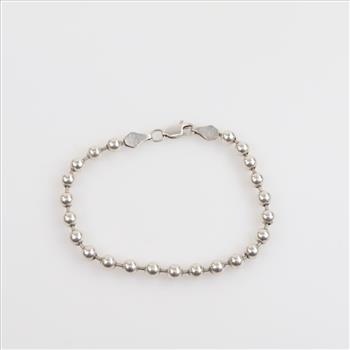 Sterling Silver Beaded Bracelet | Property Room