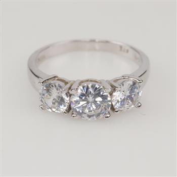 Sterling Silver Clear Stone Ring | Property Room