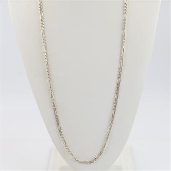 Sterling Silver Figaro Chain Necklace | Property Room