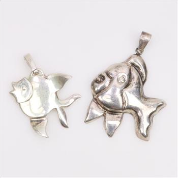 Sterling Silver Fish Pendants, 2 Pieces | Property Room