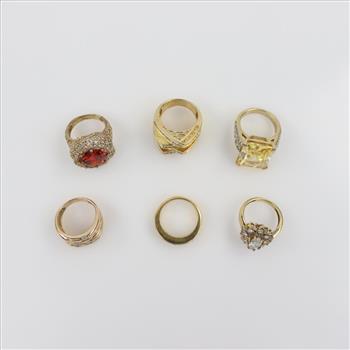 Sterling Silver Gold-plated Rings, 6 Pieces | Property Room