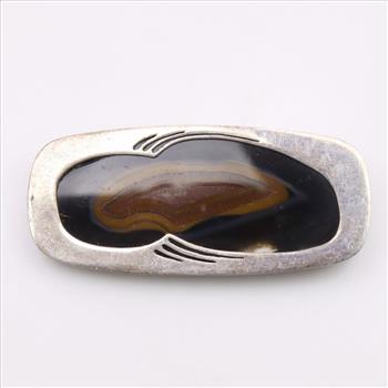 Sterling Silver Quartz Geode Brooch | Property Room