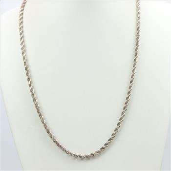 Sterling Silver Rope Chain Necklace | Property Room