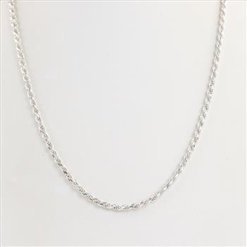 Sterling Silver Rope Chain Necklace | Property Room