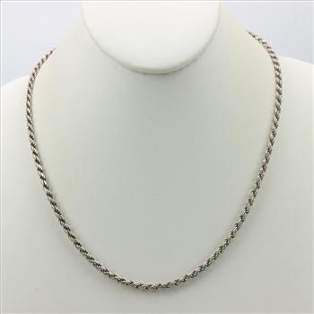 Sterling Silver Rope Necklace | Property Room