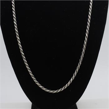 Sterling Silver Rope Necklace | Property Room