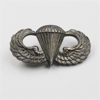 Sterling Silver US Army Airborne Paratrooper Pin | Property Room